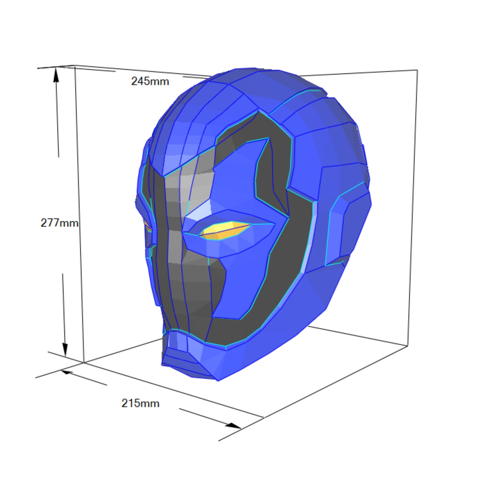 Blue Beetle Helmet Template, Pdf and Pdo File - Etsy