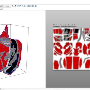 Ryusoul Red Mera Armor Pepakura, Template, Pdo Files - Etsy
