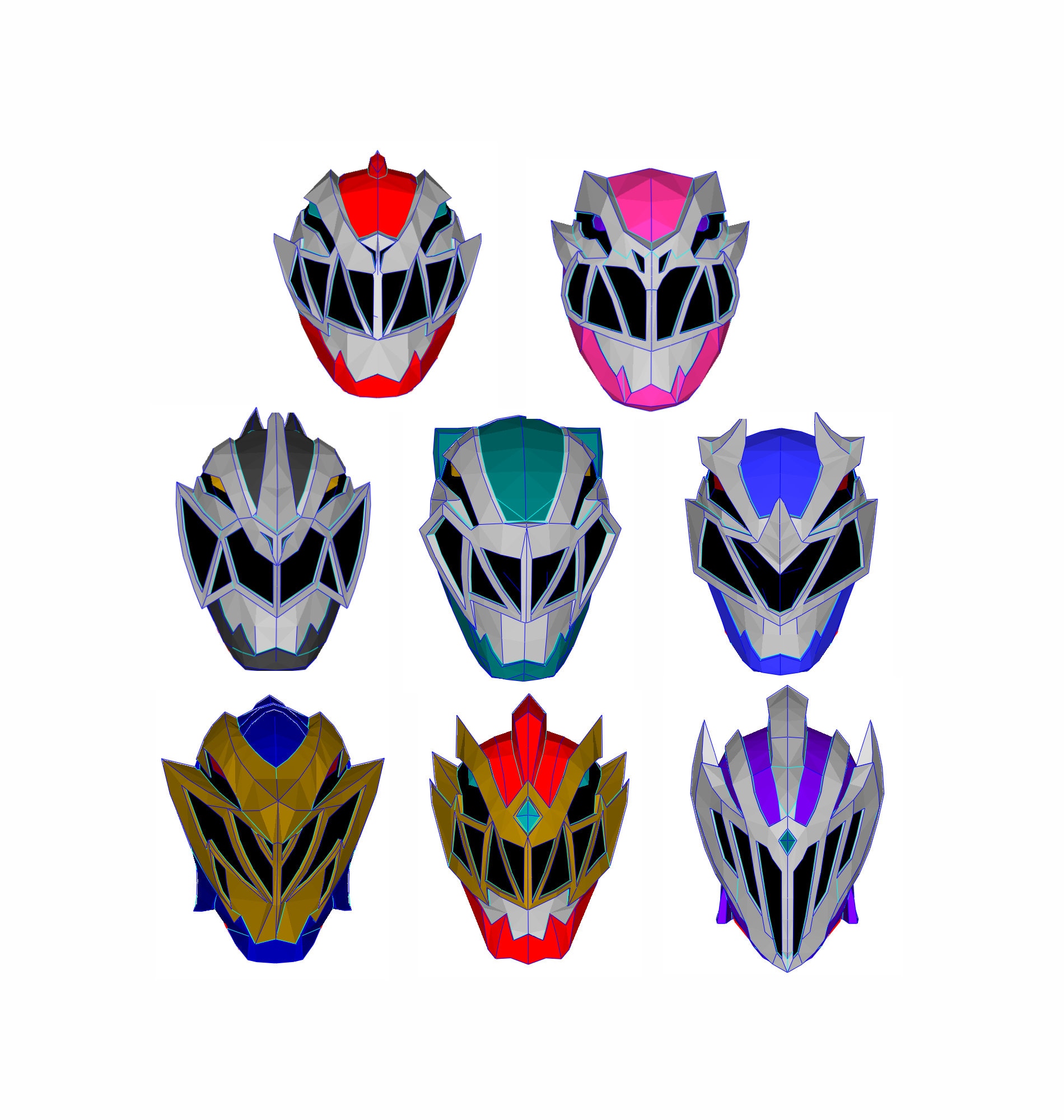 Ryusoulger Pack Helmets Pepakura - Etsy