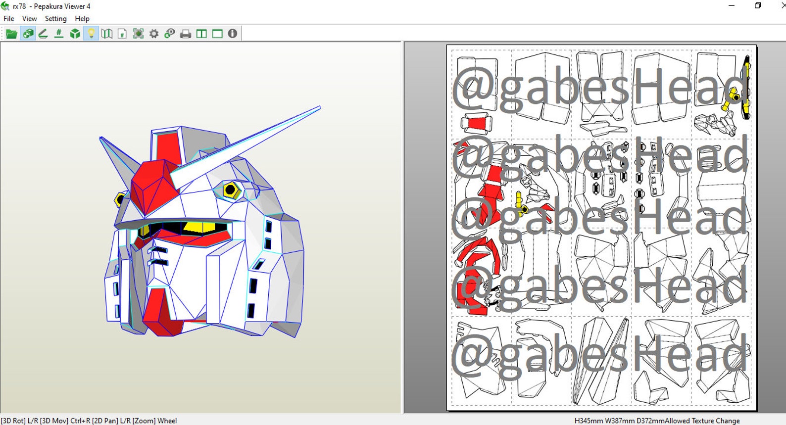 Gundam RX78 Helmet file PDO PDF - Etsy