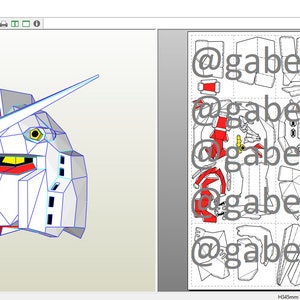Gundam RX78 Helmet PDF / DXF / Pepakura – Cosplay, Paper Craft, Digital ...
