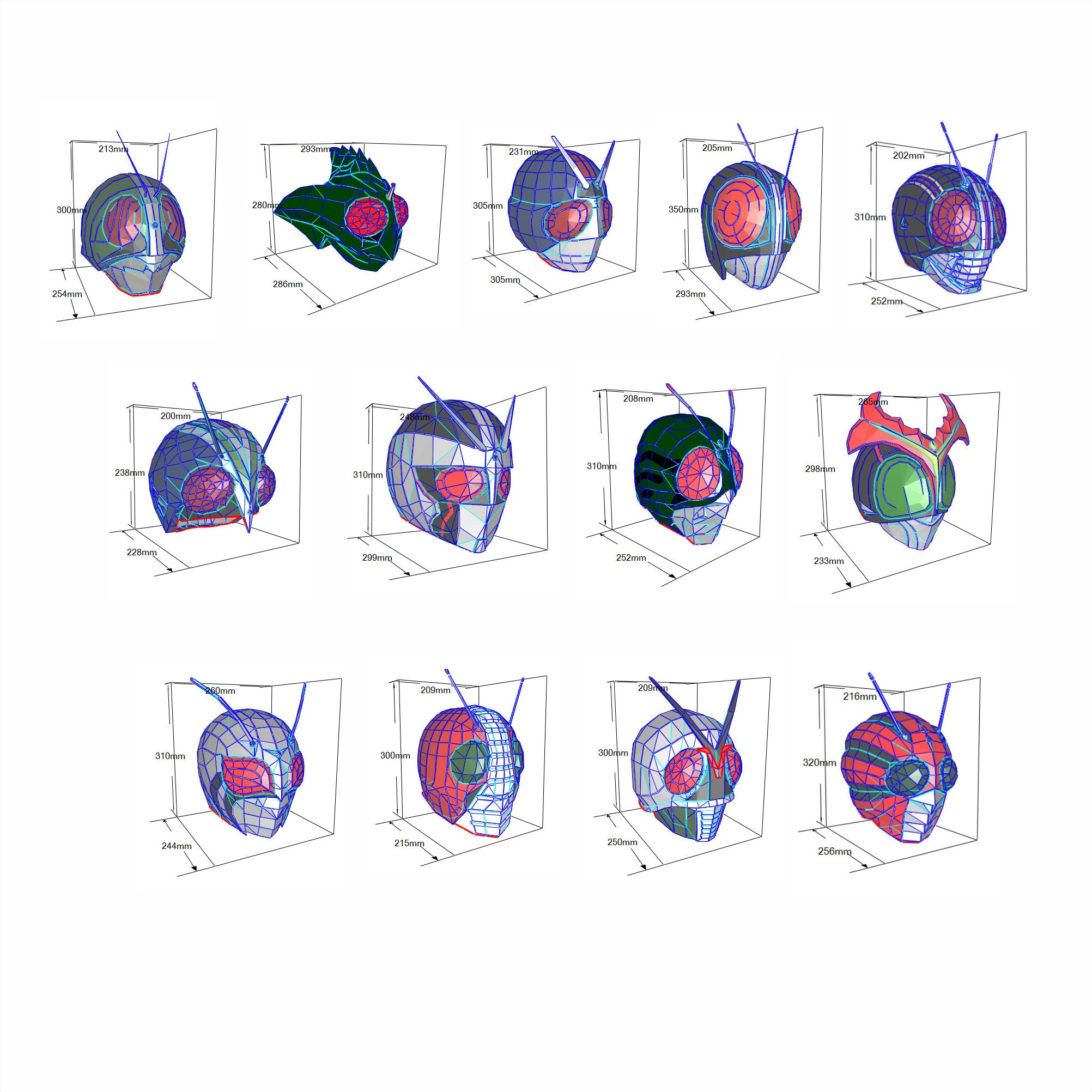 Package Files Pepakura Papercraft (80 Files) - Etsy