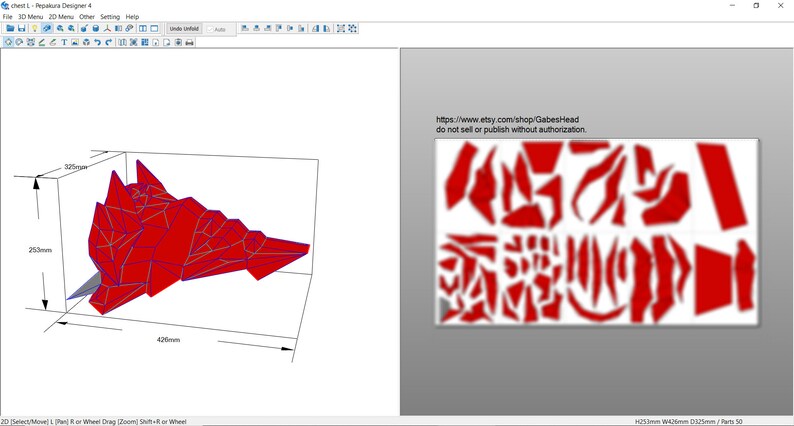 Ryusoul Red Mera Armor Pepakura, Template, Pdo Files - Etsy