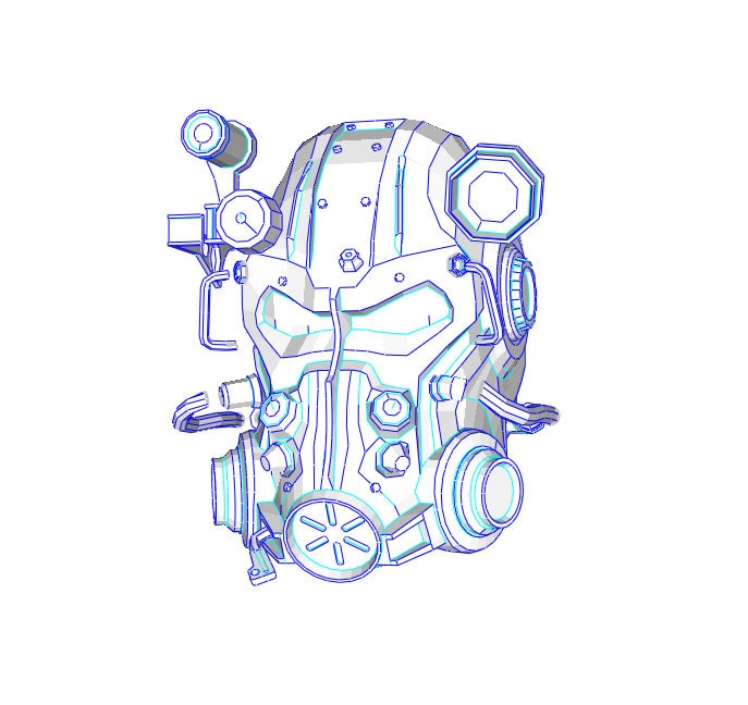 Helmet T 60 Fallout Template Pepakura - Etsy