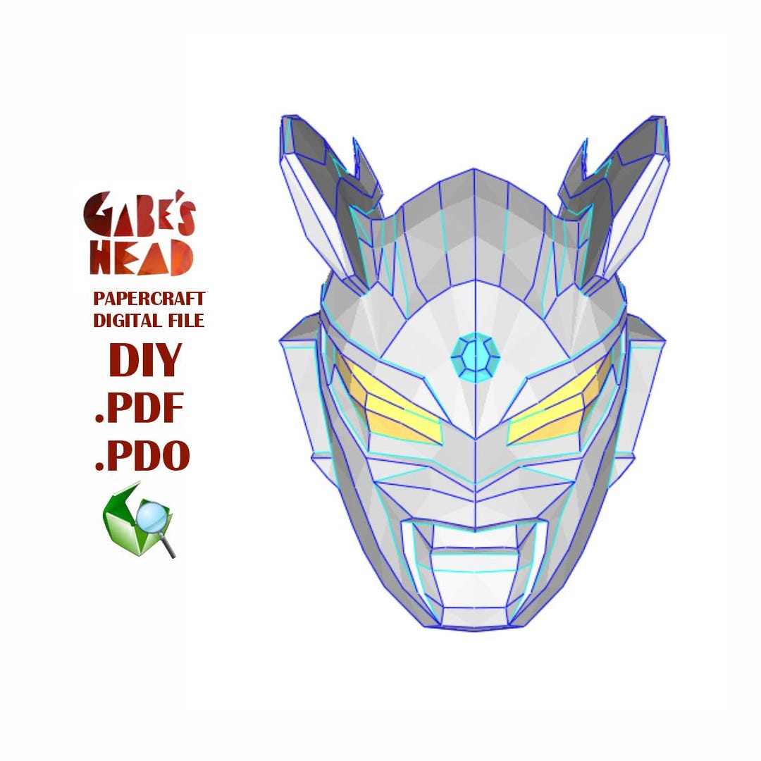 Ultraman Zero Helmet Template, PDO File. - Etsy