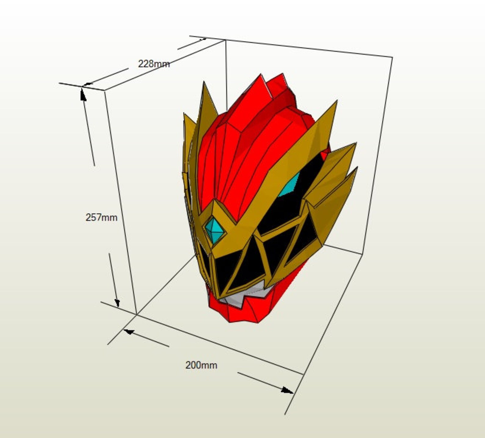 Ryusoul Red Max Helmet Pepakura - Etsy