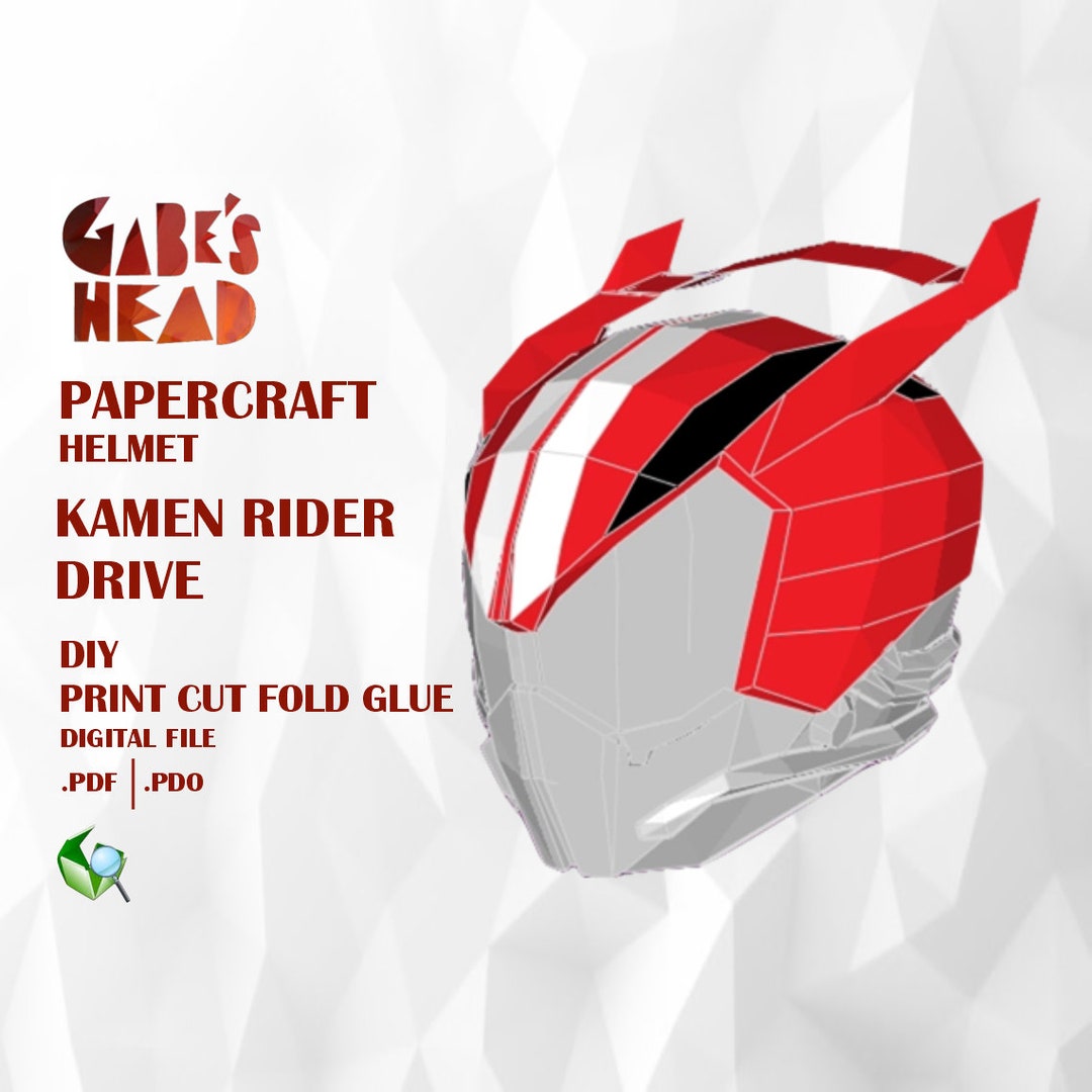 Kamen Rider Drive Helmet Template Cosplay DIY - Etsy