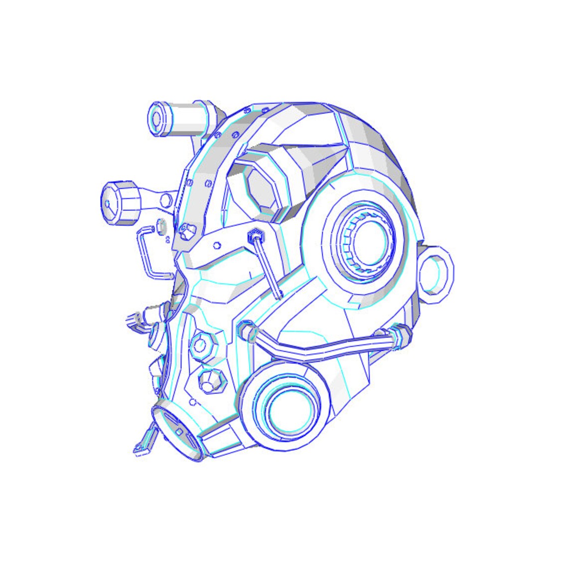 Helmet T 60 Fallout Template Pepakura - Etsy