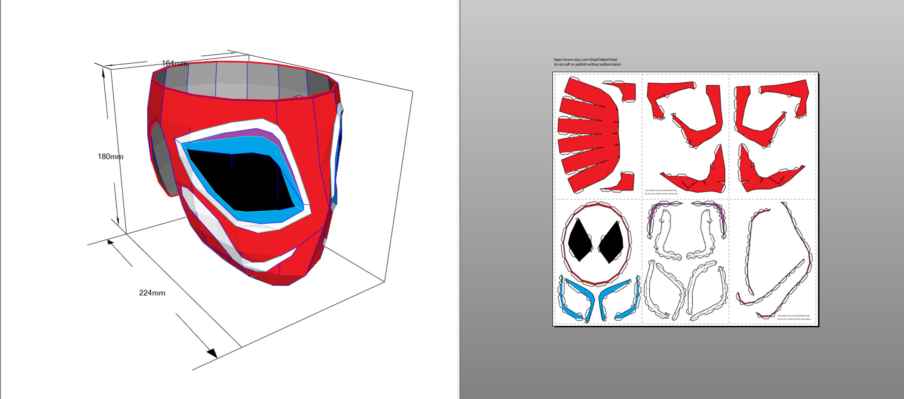 Spider Man India Mask Template Pdo Pdf File - Etsy