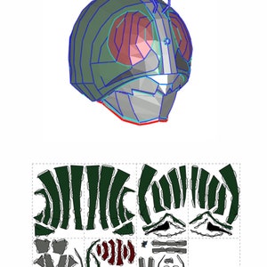 Kamen Rider 1971 Helmet Template, PDF, PDO File - Etsy UK