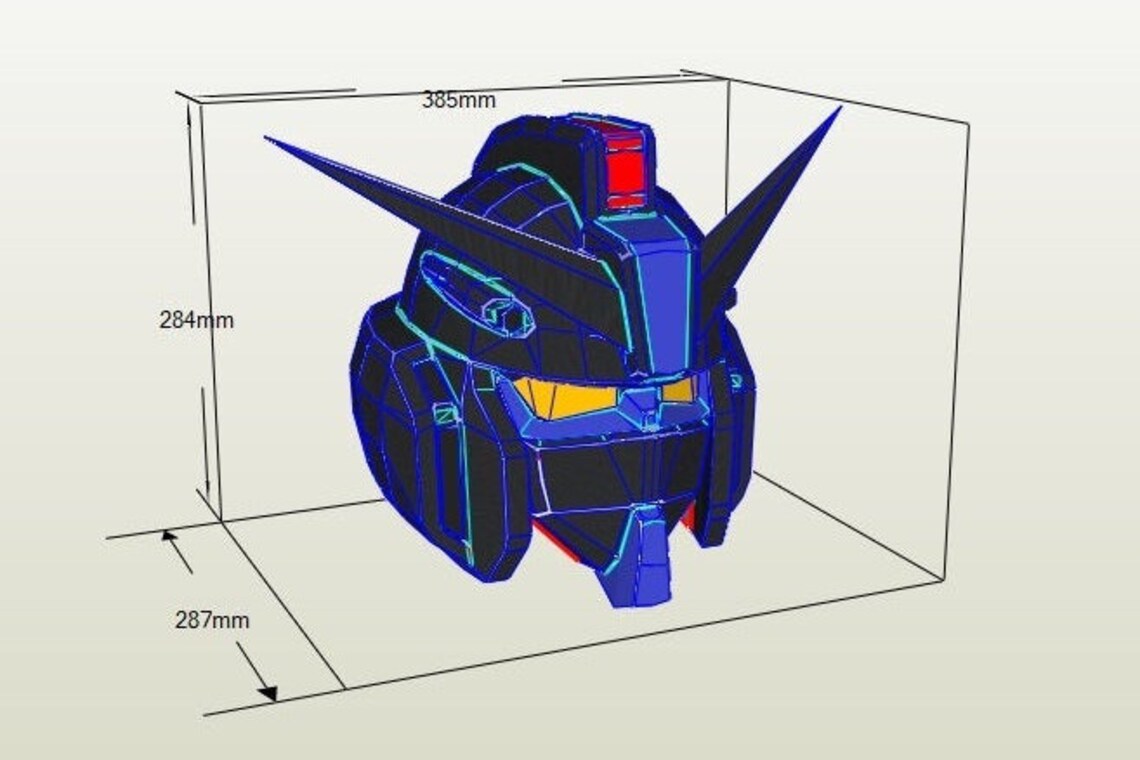Gundam G40 2 Helmet Template Pdo - Etsy