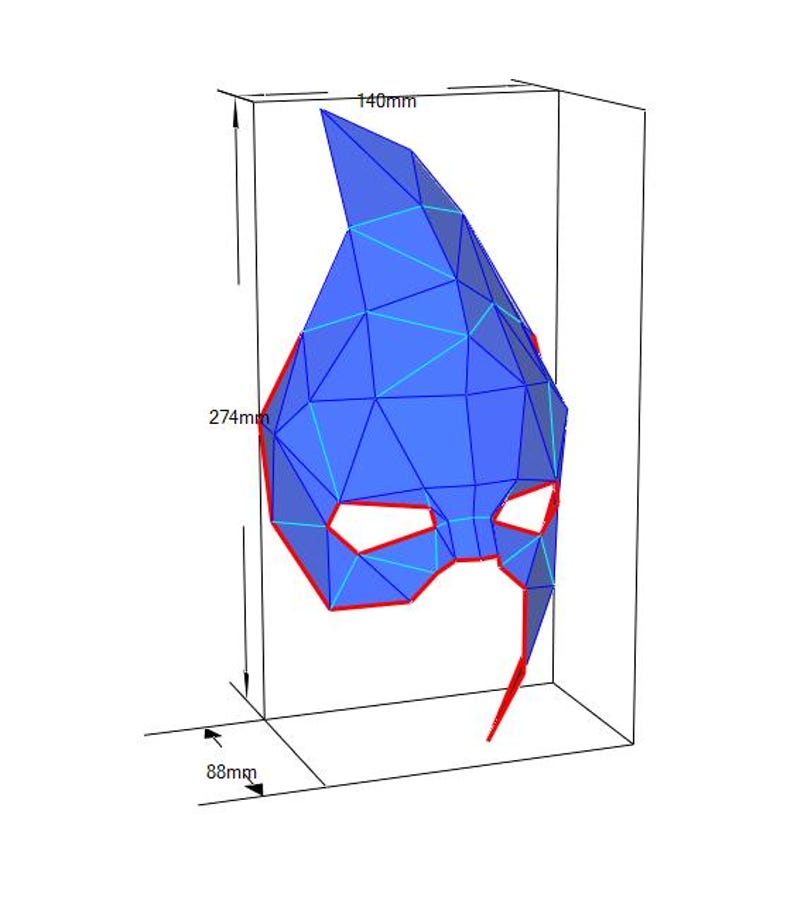 Lua Mask Template Papercraft Pdo Pdf - Etsy