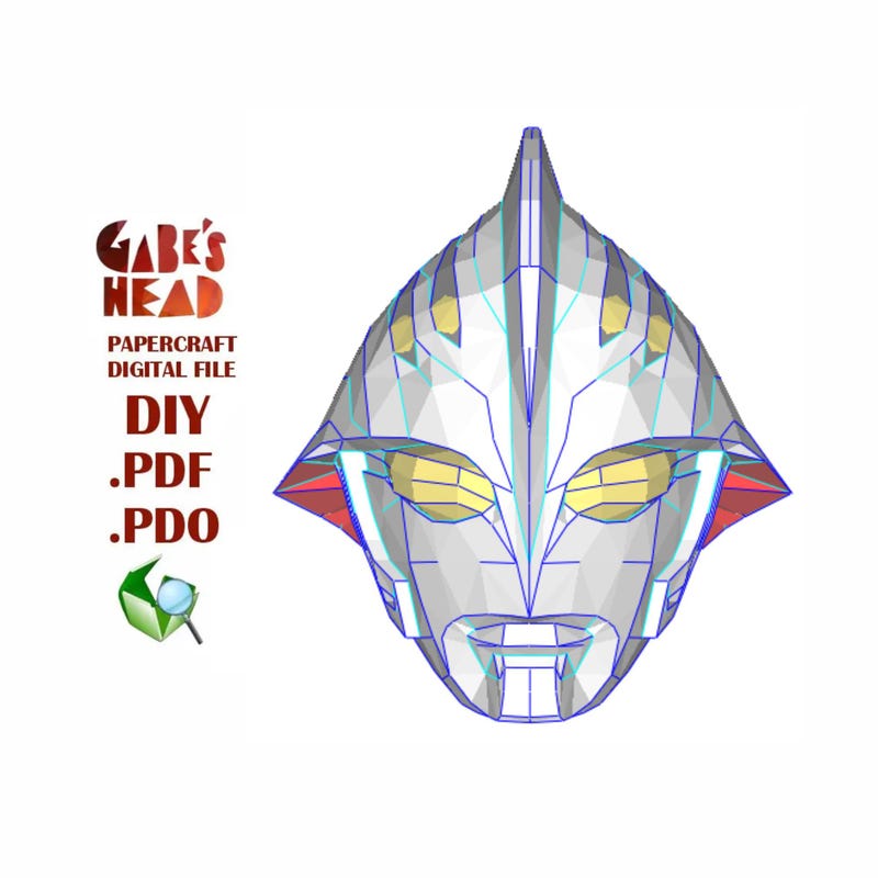 Ultraman Helmet Template - Etsy