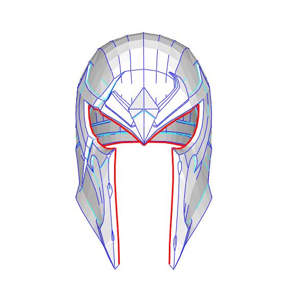 Magneto Helmet Template Papercraft Pdf - Etsy