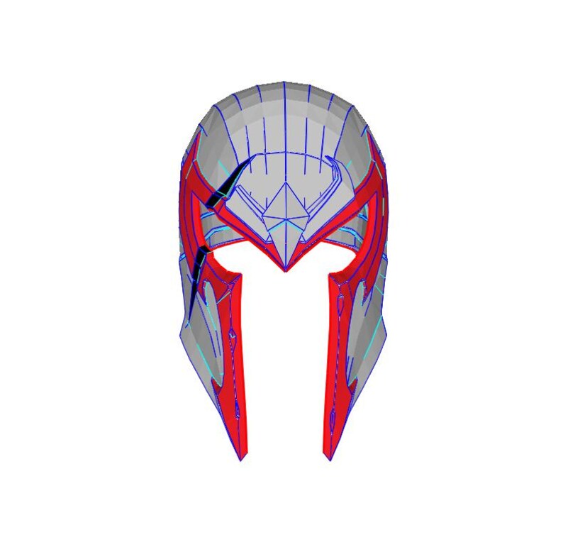Magneto Helmet Template Papercraft Pdf - Etsy