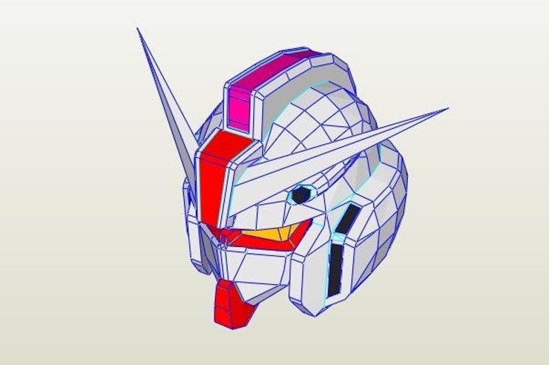 Gundam G40 Helmet Template Pdo - Etsy
