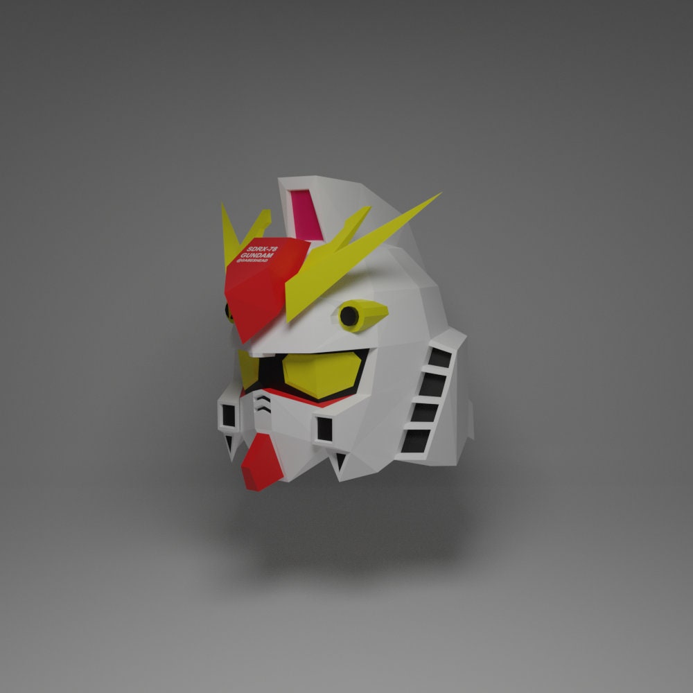 Gundam SD RX78 Helmet Template PDO PDF File - Etsy