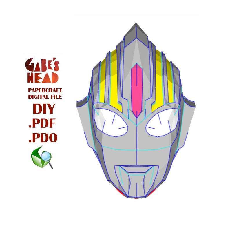 Ultraman Orb Helmet Template, PDO File. - Etsy