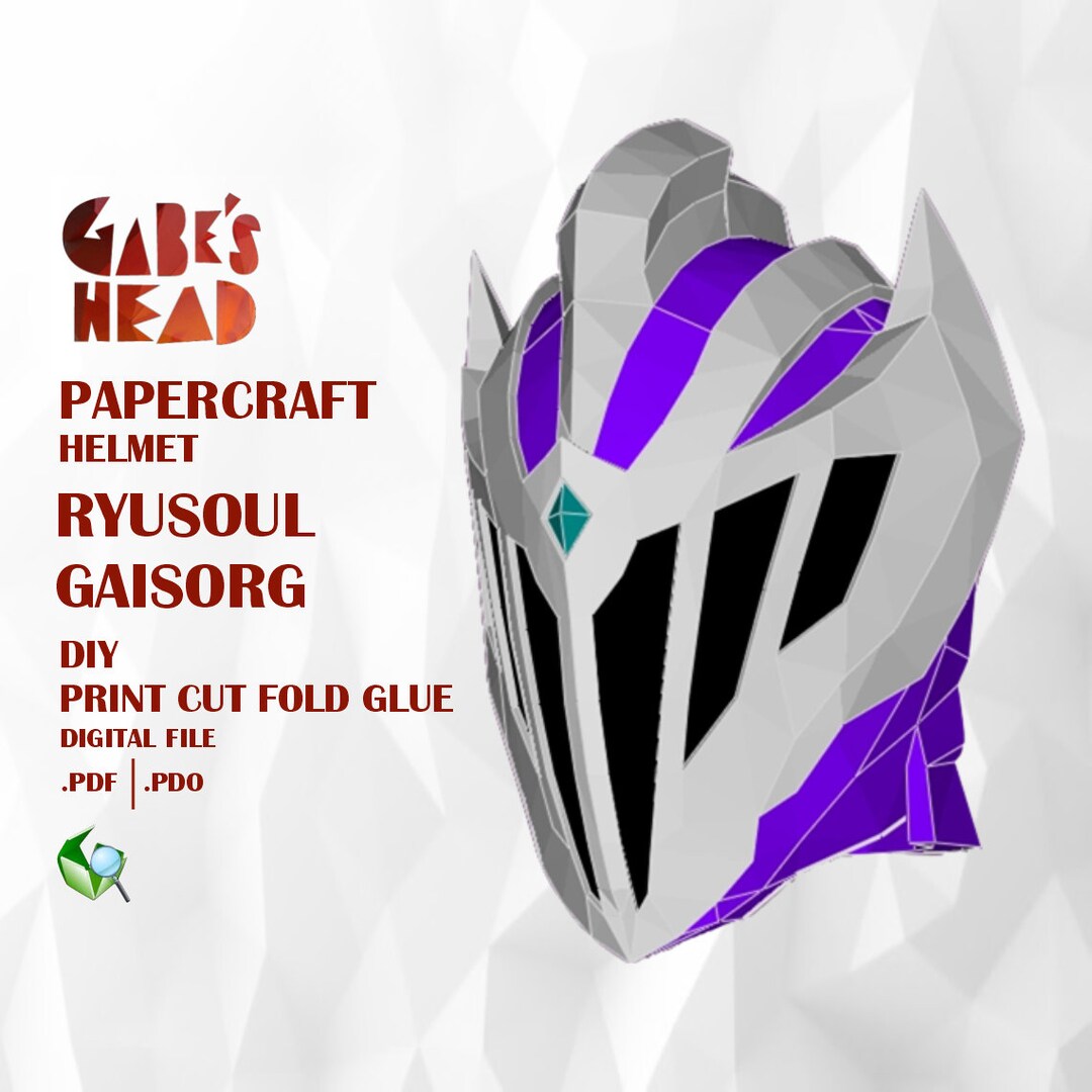 Ryusoul Gaisorg Helmet Template Pdo Pdf - Etsy