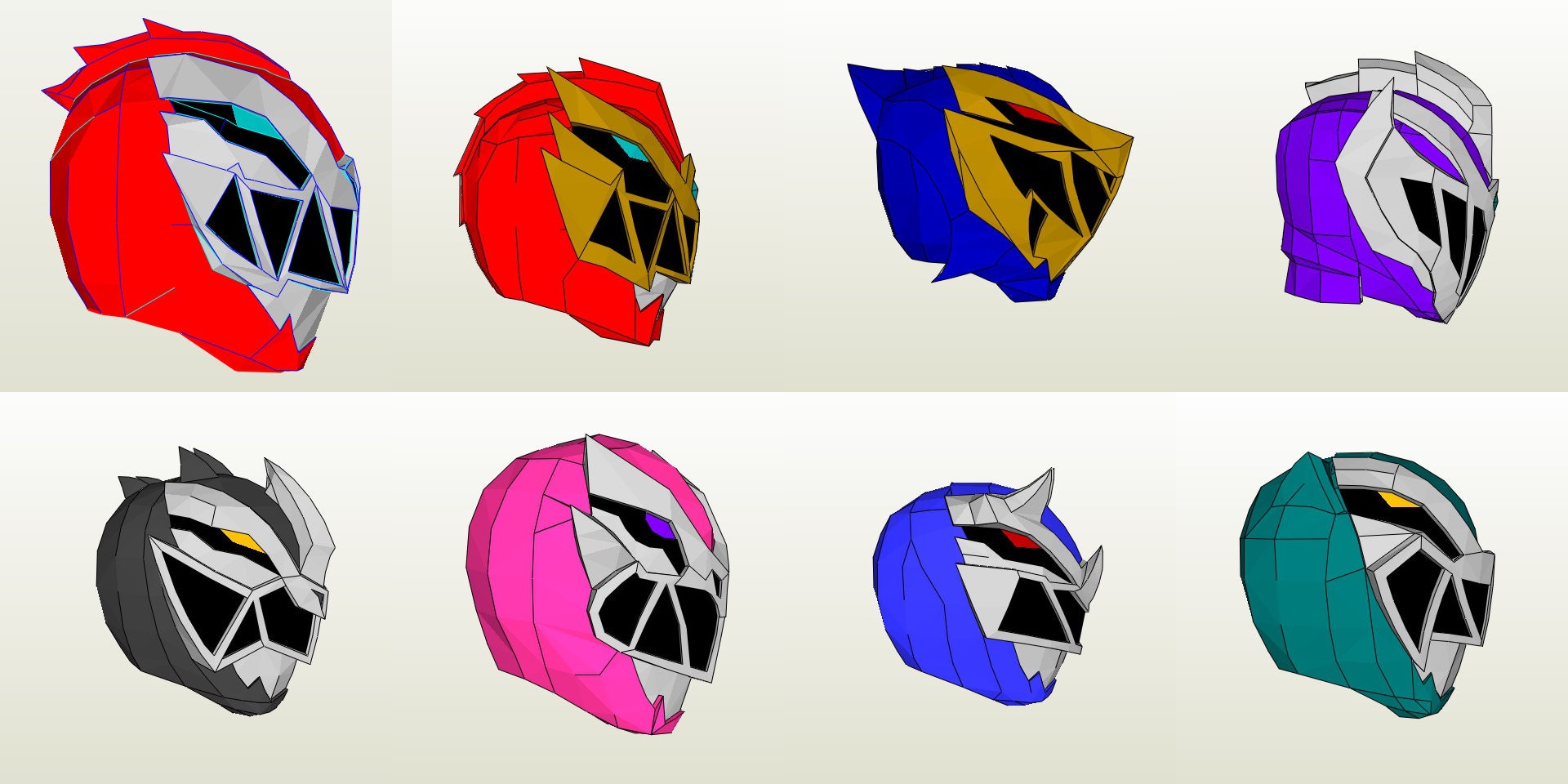 Ryusoulger Pack Helmets Pepakura - Etsy Australia