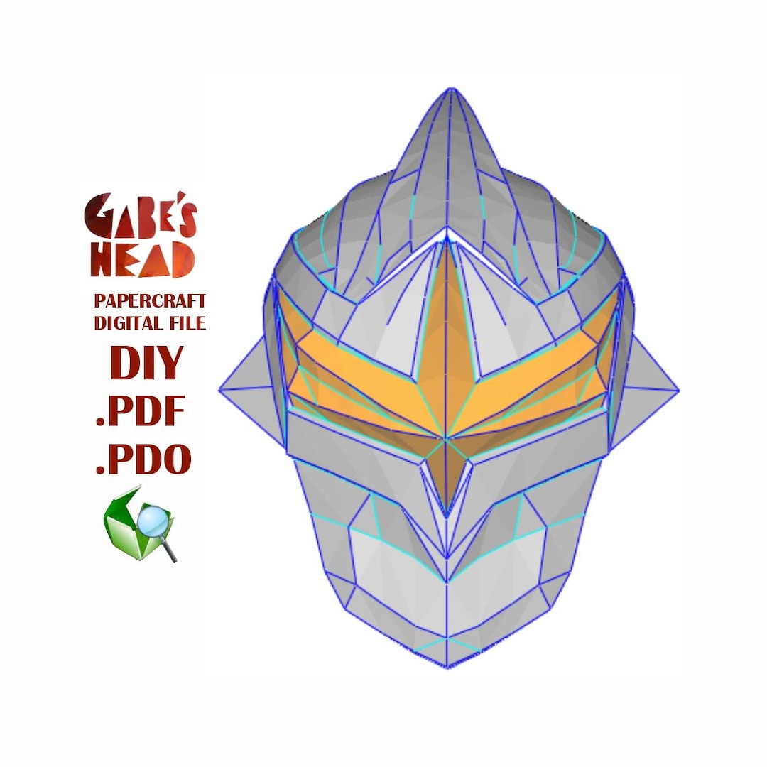 Template Helmet Paper Ultraman Mirror Knight - Etsy