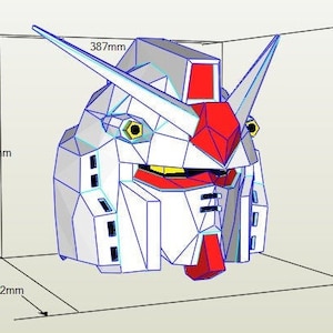 Gundam RX78 Helmet PDF / DXF / Pepakura – Cosplay, Paper Craft, Digital ...