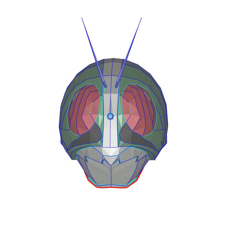Kamen Rider 1971 Helmet Template, PDF, PDO File - Etsy