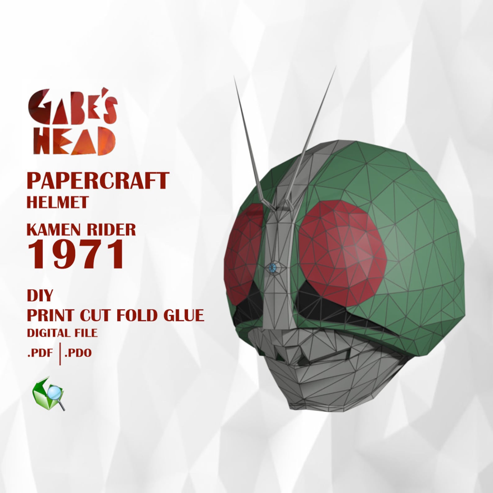 Kamen Rider 1971 Helmet Template, PDF, PDO File - Etsy UK