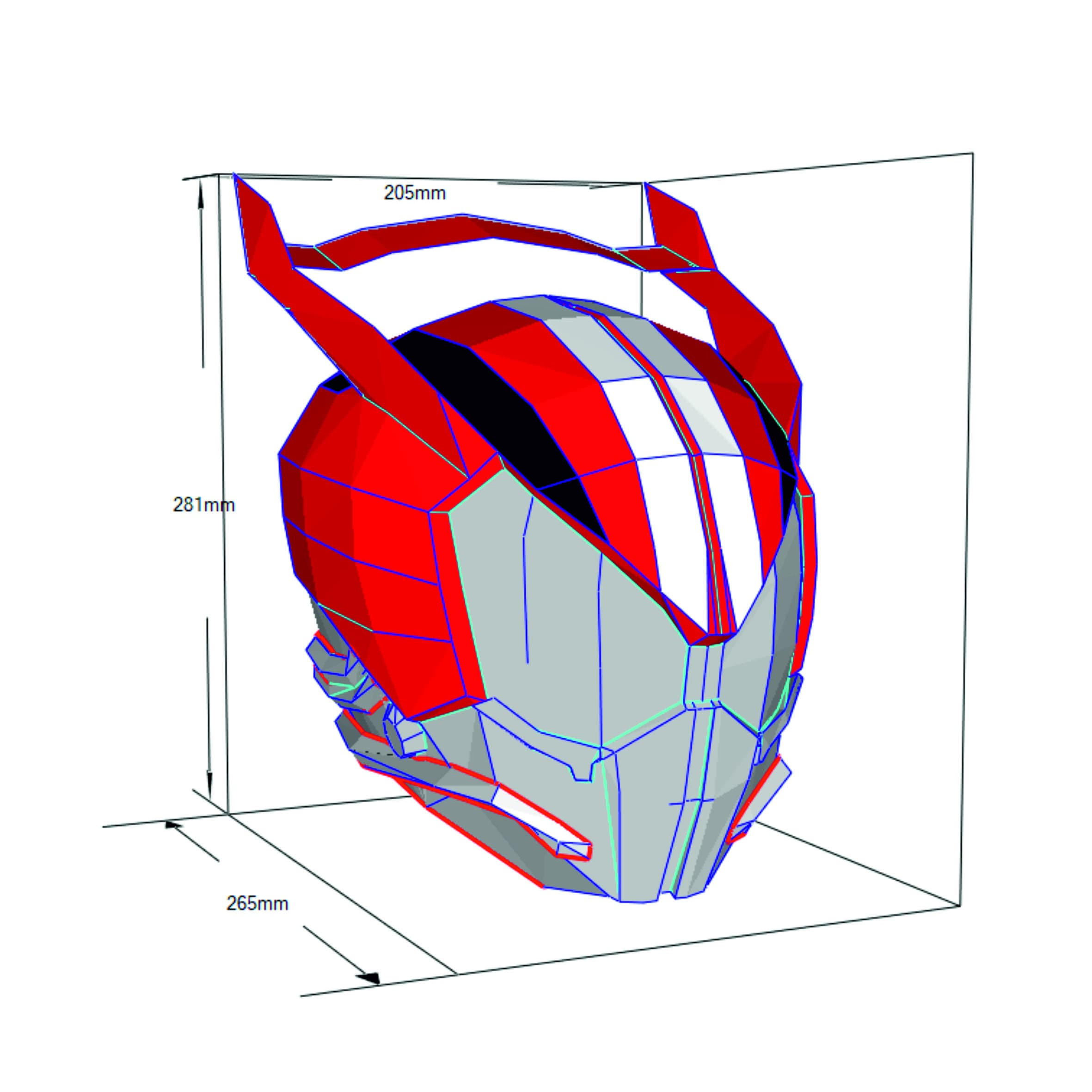 Kamen Rider Drive Helmet Template Cosplay DIY - Etsy