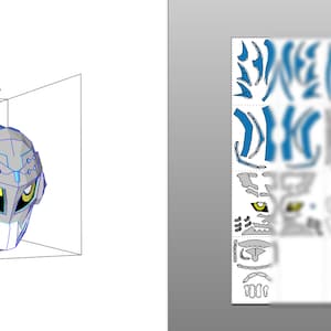 Kamen Rider Brave Helmet Template Cosplay Diy - Etsy