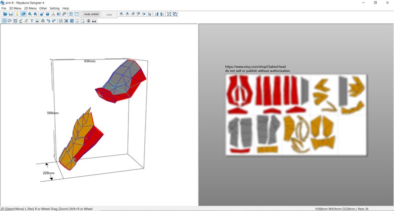 Ryusoul Red Mera Armor Pepakura, Template, Pdo Files - Etsy