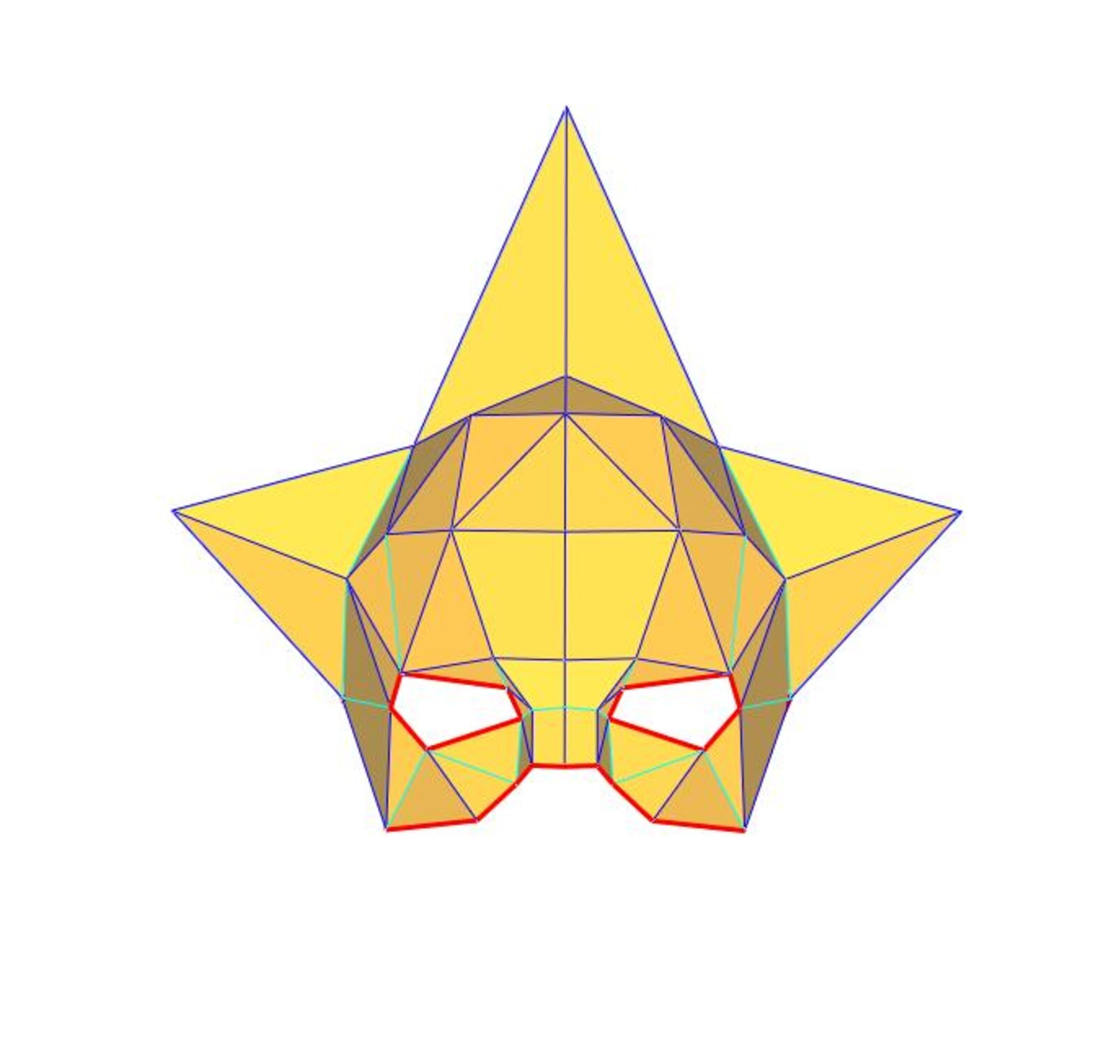 Estrela Mask Template Papercraft Pdo Pdf - Etsy
