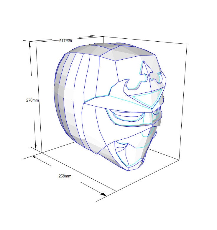 Ninja Jiraiya Helmet Template Pdf File - Etsy