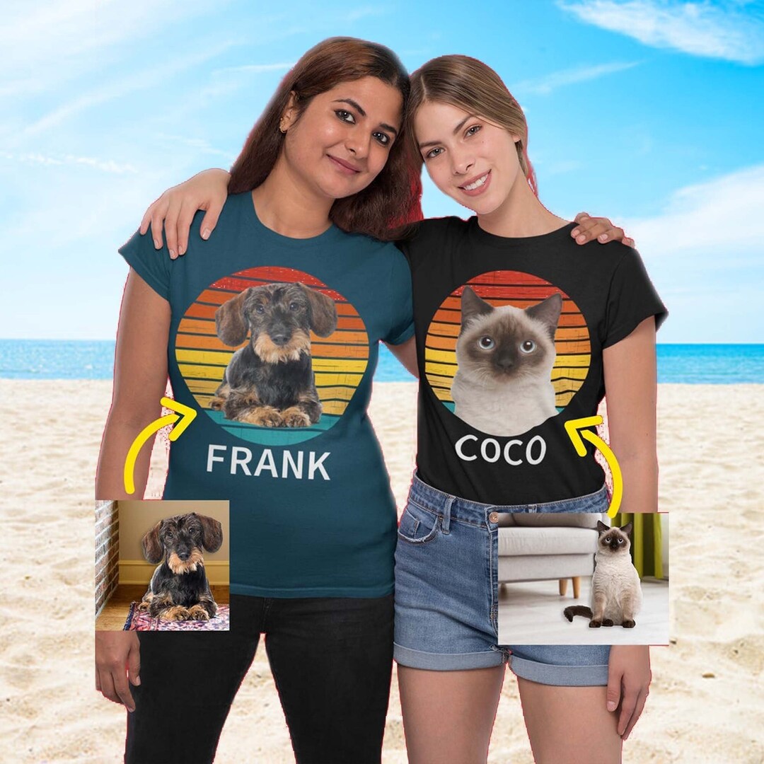 Pet Photo Shirt, Custom Pet Shirt, Custom Pet Face Shirt, Personalized ...
