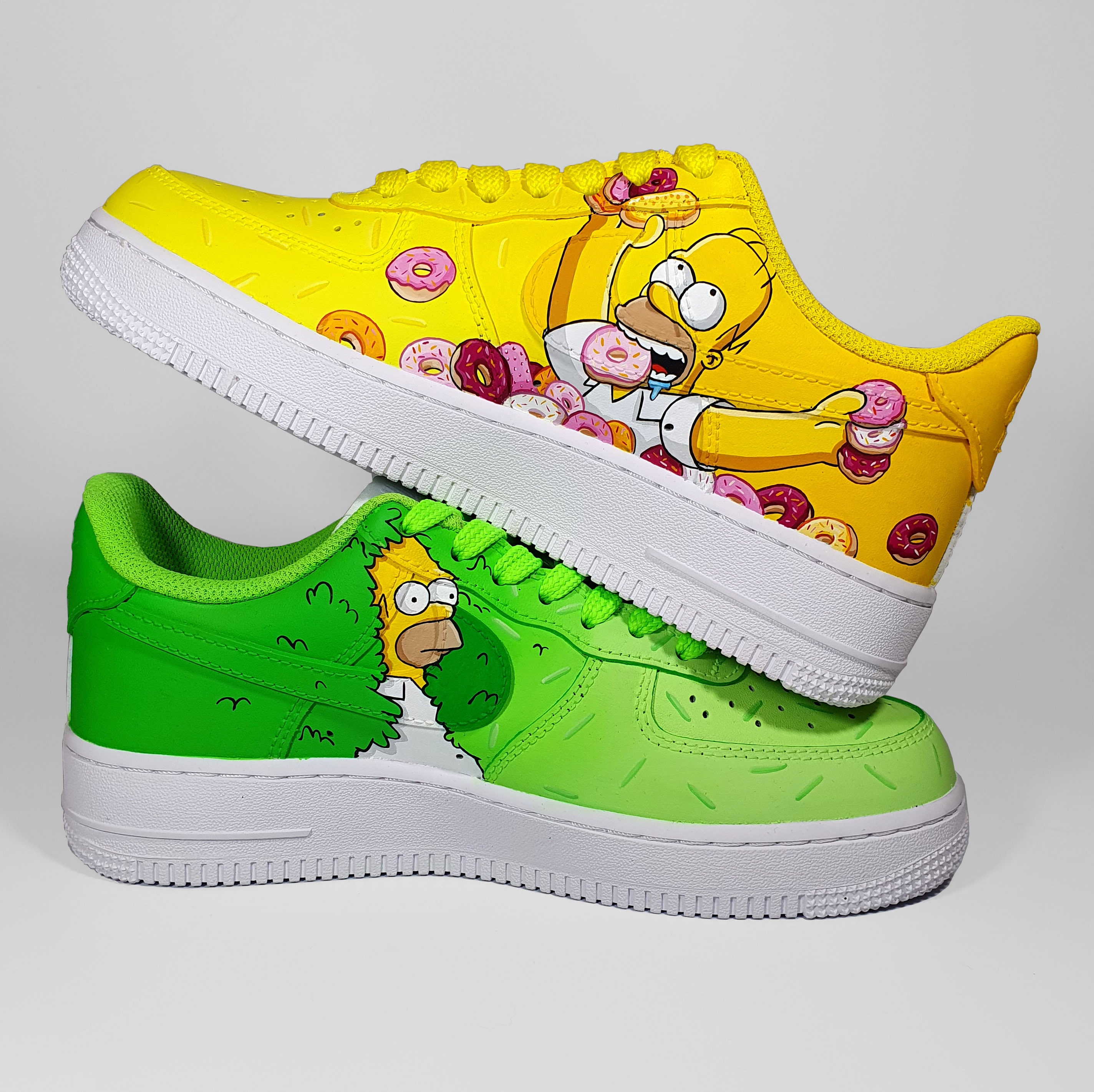 The Simpsons Nike Air Force 1 Low Custom Shoes Hand Painted Shoes Homer ...