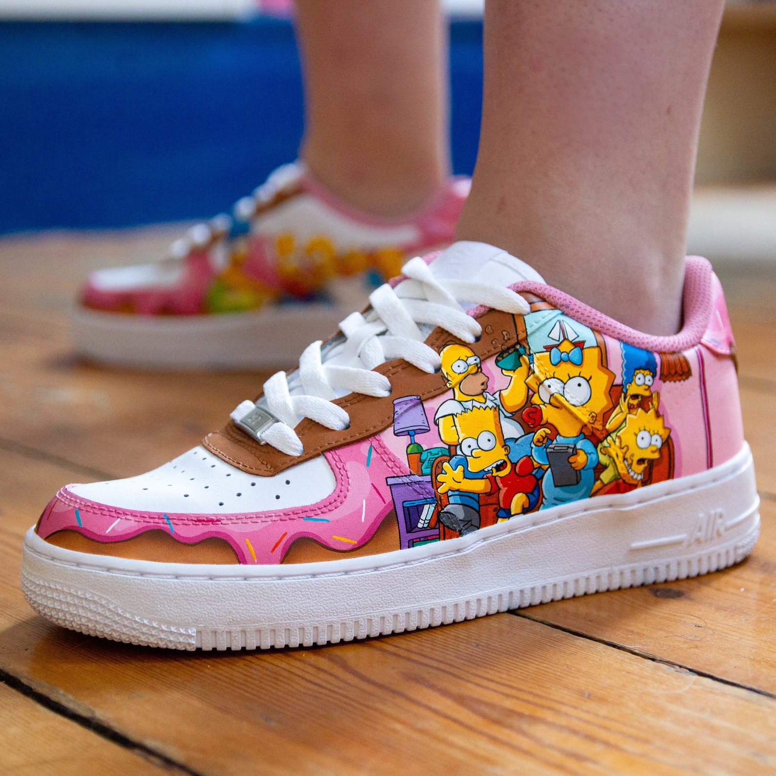 The Simpsons Nike Air Force 1 Mid Custom Shoes Hand Painted - Etsy