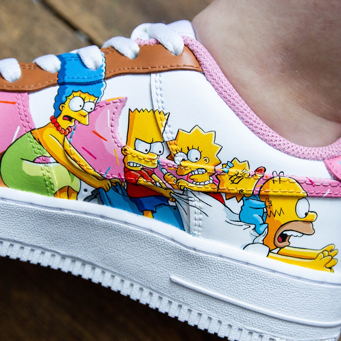 The Simpsons Nike Air Force 1 Mid Custom Shoes Hand Painted - Etsy UK