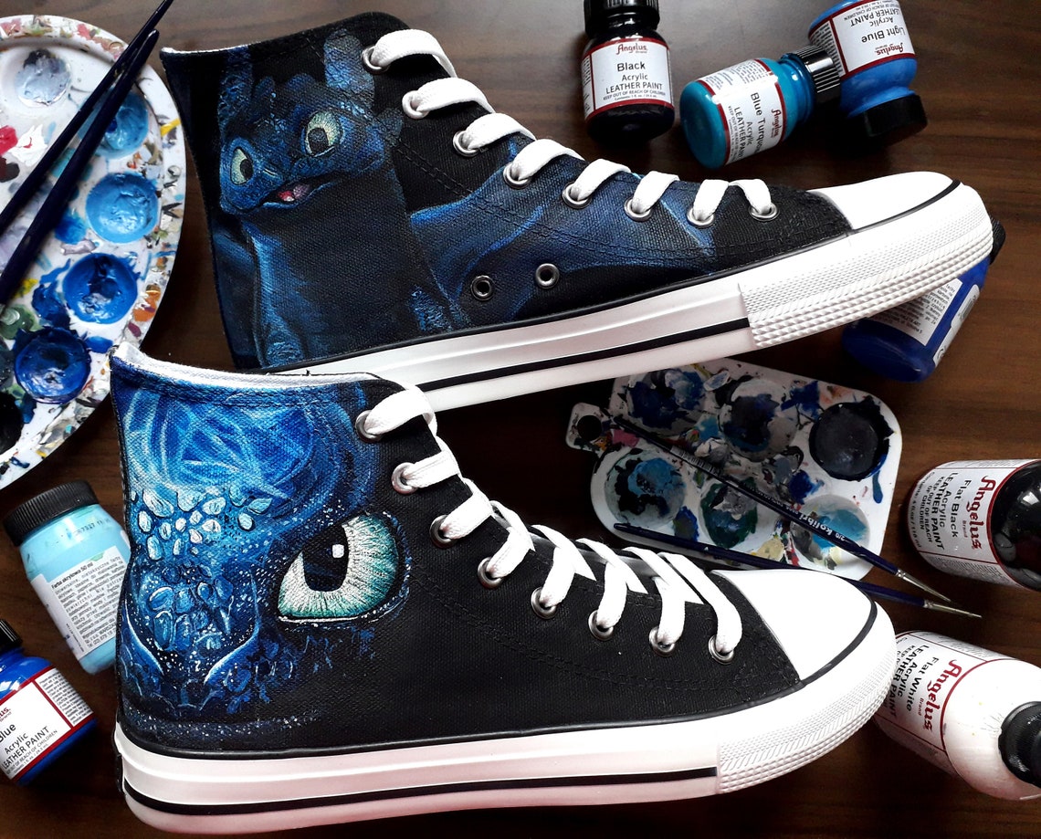 How to Train Your Dragon Converse Custom Shoes Hand Painted Shoes ...