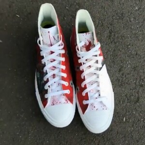Deadpool Movie Converse Custom Shoes Hand Painted Shoes Ryan Reynolds ...