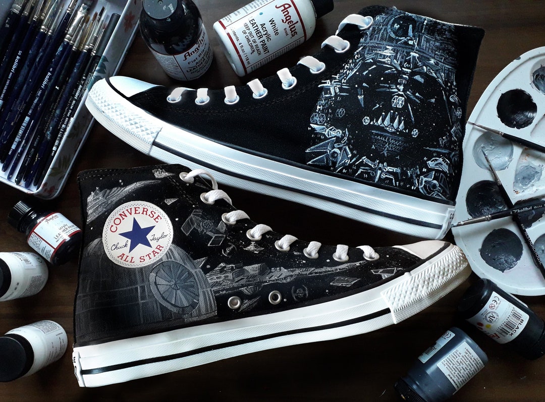 Star Wars Converse Custom Shoes Chaussures peintes à la main - Etsy France