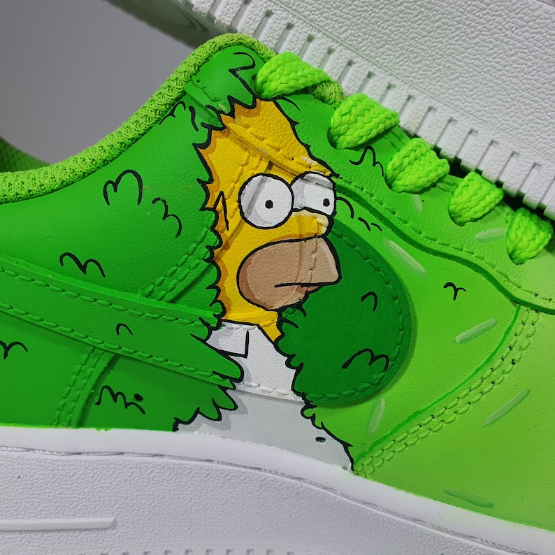 The Simpsons Nike Air Force 1 Low Custom Shoes Hand Painted Shoes Homer ...