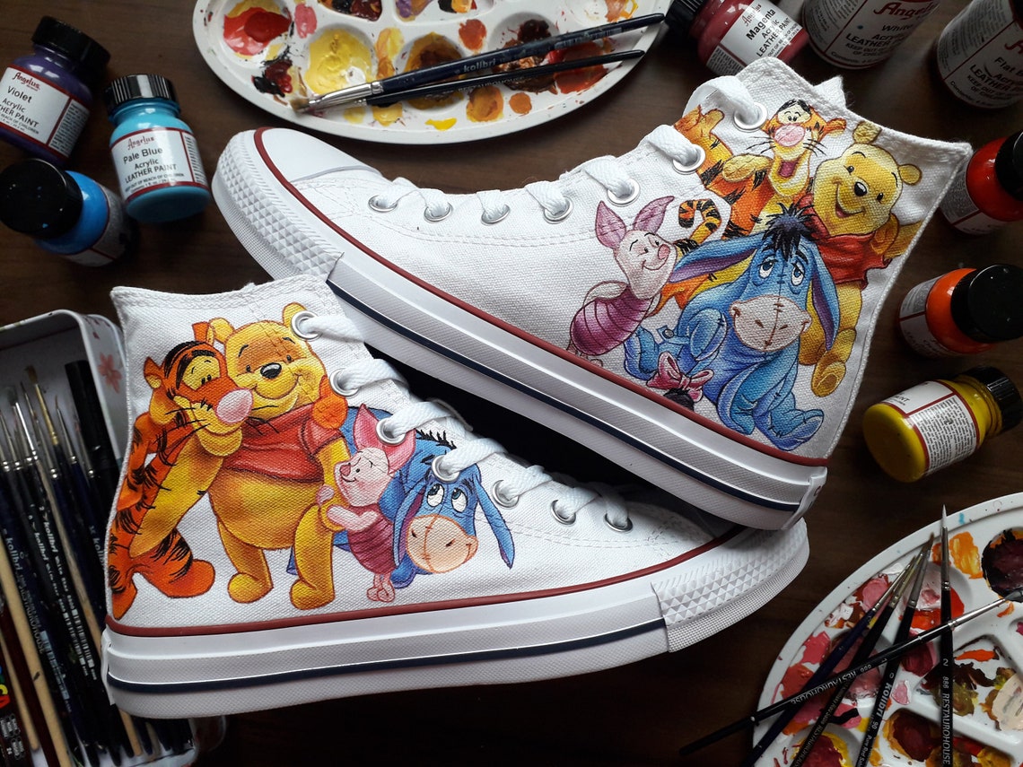 Winnie the Pooh Converse Custom Shoes Hand Painted Shoes Piglet Tiger ...