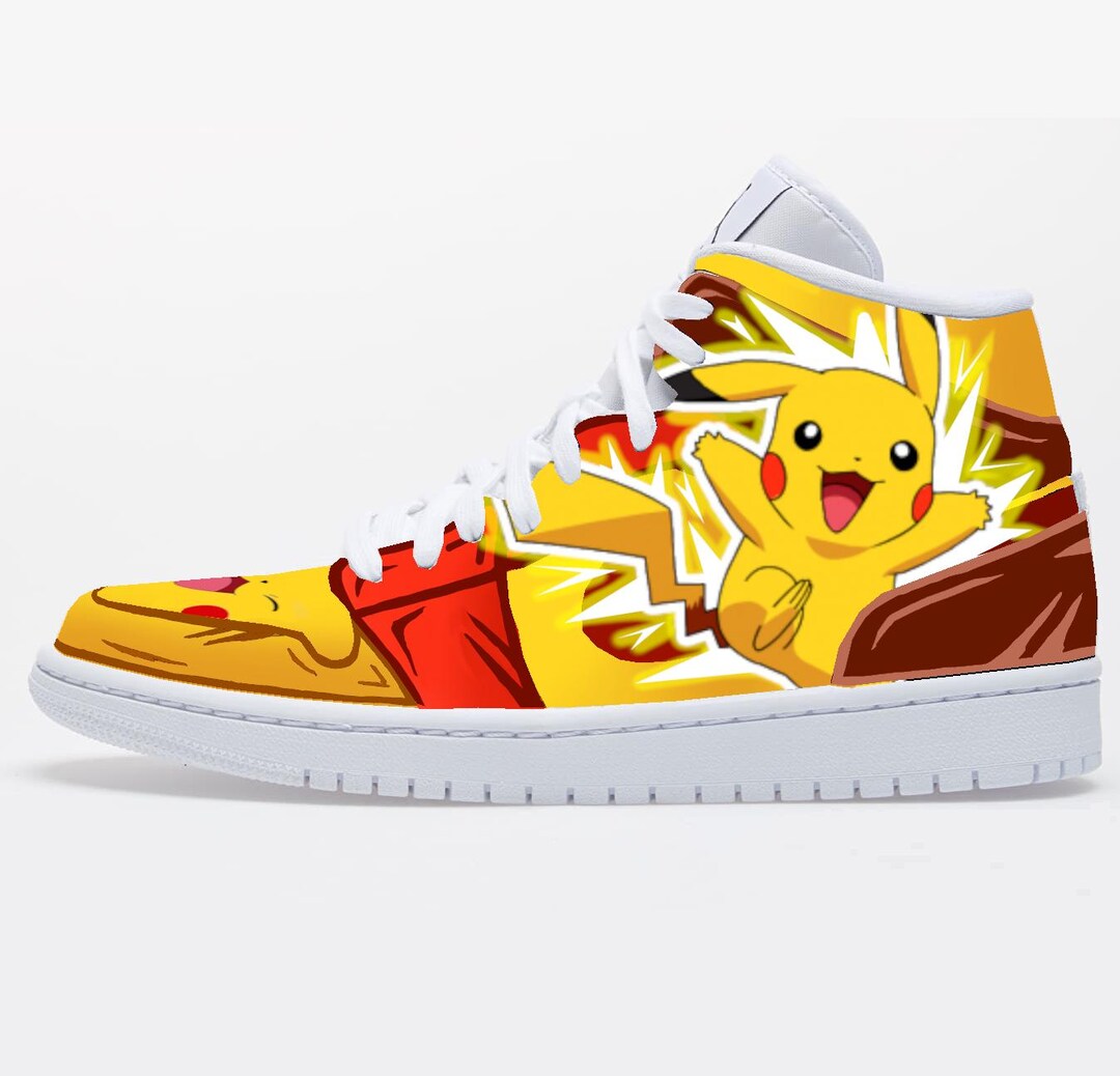 Pokemon PIKACHU Nike Air Jordan 1 Hand Painted Custom Shoes - Etsy
