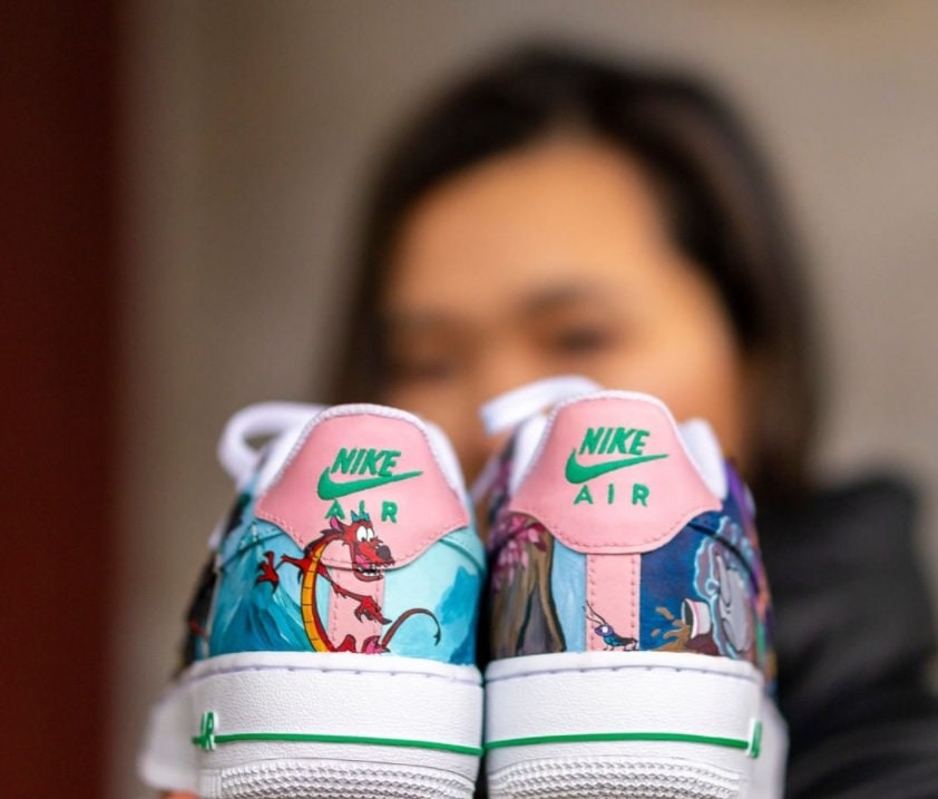 Mulan Nike Air Force 1 Mushu Disney Custom Shoes Hand Painted - Etsy