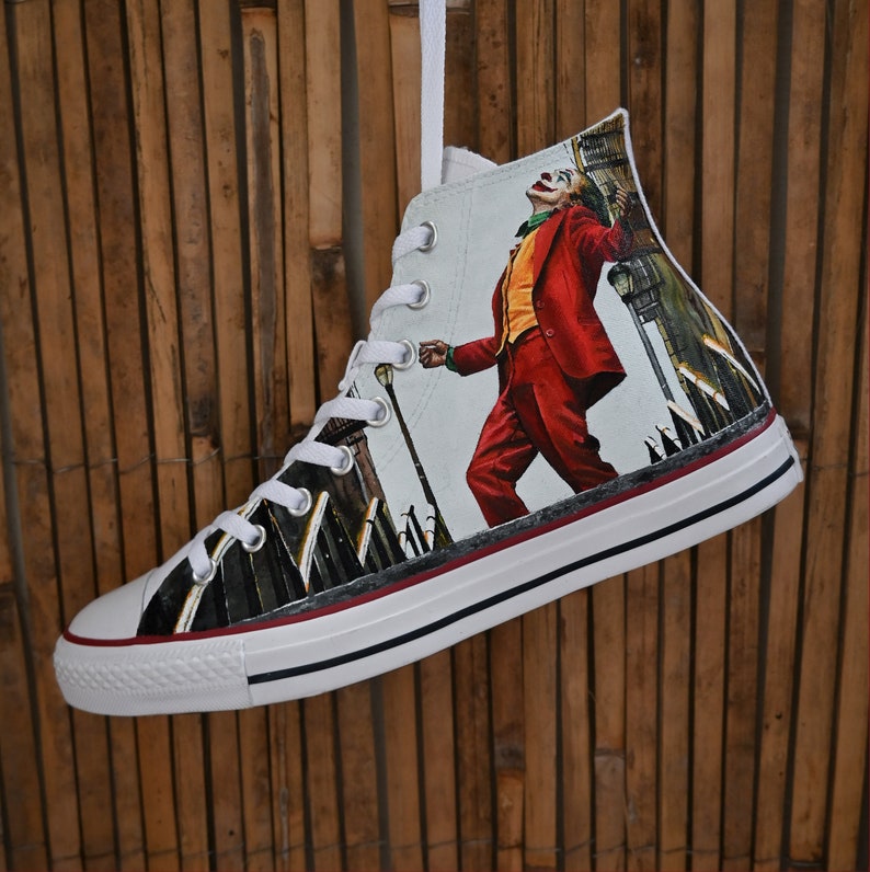 Joker Movie Converse Custom Shoes Hand Painted Shoes Joaquin Phoenix - Etsy