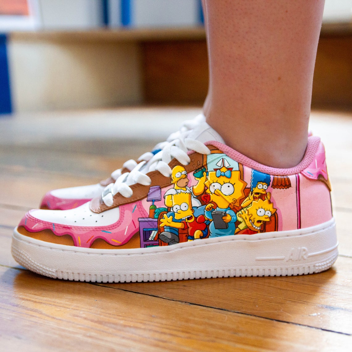 The Simpsons Nike Air Force 1 Mid Custom Shoes Hand Painted - Etsy UK