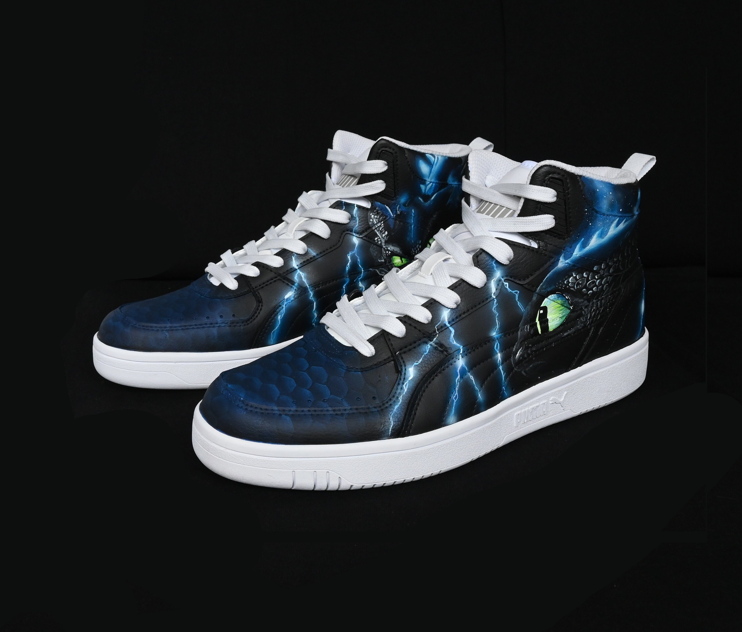 How to Train Your Dragon Custom Shoes Hand Painted Shoes Toothless - Etsy