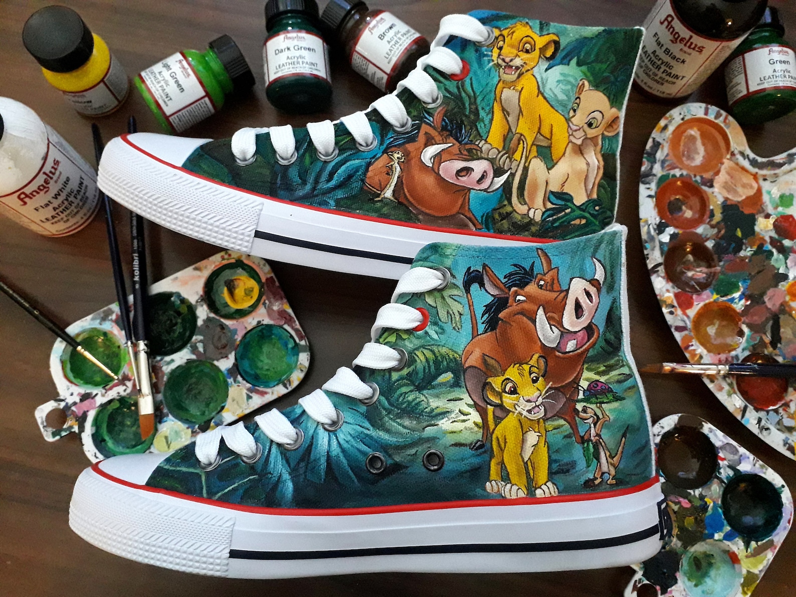 The Lion King Converse Custom Shoes Hand Painted Shoes Simba Pumba ...