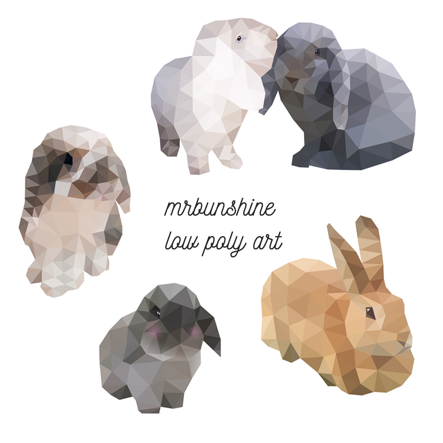 Custom Made Low Poly Pet Art - Etsy