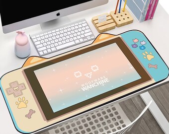 Cute Oversized Cat Ear Keyboard and Mouse Pad - Etsy